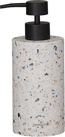 Sealskin Blend Seifenspender 260 ml, in modernem Terrazzo-Look, Zement, Weiß-Terrazzo