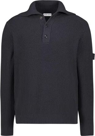 Joop Herren Pullover blau Baumwolle unifarben
