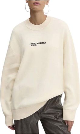 Karl Lagerfeld Damen, Relaxed Logo Sweater, Pristine, Xtra Small