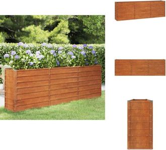 vidaXL Vidaxl - Lit surélevé de jardin rouillé 240x40x77 cm acier corten - Jardiniere Acier Corten - Pot De Fleurs Extérieur - Bac Acier - Plante Grimpante