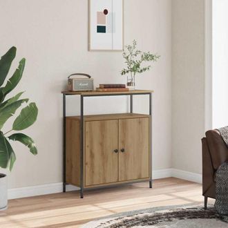 vidaXL Buffet ch&ecirc;ne artisanal 70x30x80 cm bois ding&eacute;nierie - Vidaxl