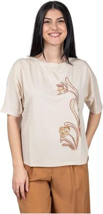 Ferrante Femme, Blouses et Chemises, Beige, Taille: 36 FR Blouses