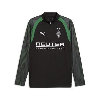 Puma Haut dentra&icirc;nement slim &agrave; col zipp&eacute; Borussia M&ouml;nchengladbach Homme, Accessoires, Noir, XXL
