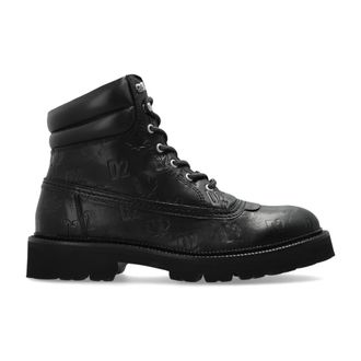 Dsquared2 D2 Monogram Leder Schuhe - - Shoes - Herren - Schwarzk - 39 EU