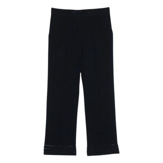 Twinset Blaue bestickte Hose - - Trousers - Damen - Blau - XL