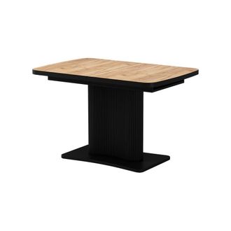 Vicco Esstisch Fenaro, Goldkraft Eiche/Schwarz, 120 x 80 cm ausziehbar