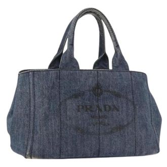 Prada Pre-owned Sac cabas en jean - Femme - Pre-owned - Bleu - Taille: ONE Size
