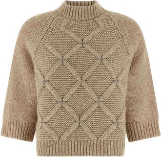 PESERICO Pull Col Rond - Beige