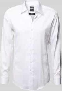 HUGO BOSS Slim Fit Businesshemd aus reiner Baumwolle Modell H-HANK KENT-C1