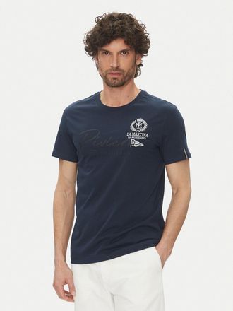 La Martina La Martina T-Shirt Algernon MAR300 JS206 Dunkelblau Regular Fit