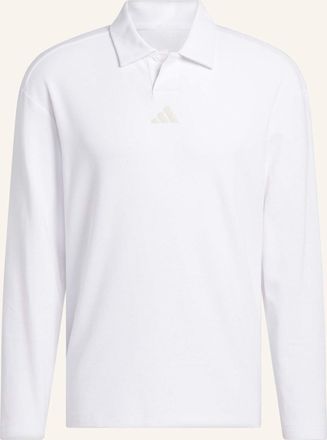 adidas Beyond Long Sleeve Loose Fit Poloshirt weiss