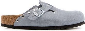 Birkenstock Mules Boston Rivets en cuir daim