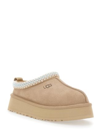 UGG Womens Sabot Tazz Suede Beige Leather Shoe
