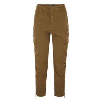 Dondup Homme, Pantalons, Brun, Taille: W26 Eve Velvet Cargo Pants