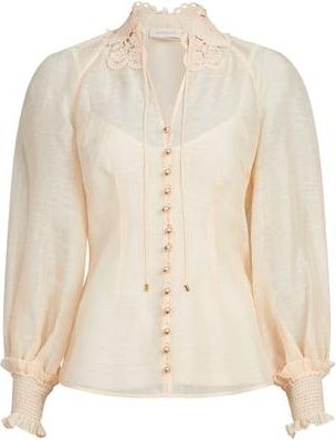 Zimmermann Blouse en lin et soie