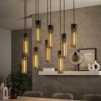 Pier Import Pier Import - Suspension contemporaine grillag&eacute;e 9 abat-jour ralf