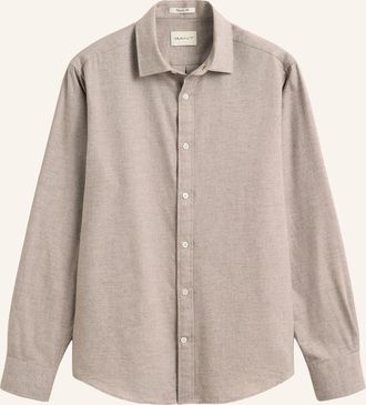 GANT Flanellhemd Regular Fit braun
