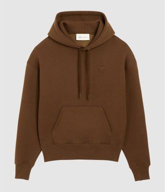 Ami Sweatshirt Grand Ami De Coeur Marron Chocolat