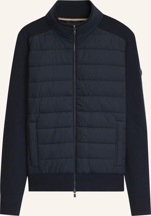 HUGO BOSS Strickjacke H-Facente_In Regular Fit blau
