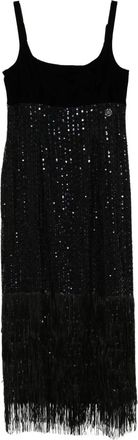 Karl Lagerfeld robe à plaque logo - Noir