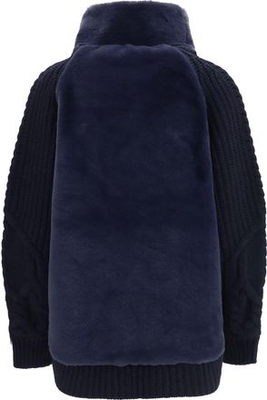 Herno Fur-Collar Merino Wool Jacket - Navy