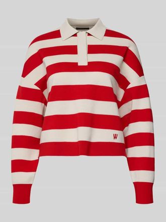 Windsor Regular Fit Longsleeve aus reiner Schurwolle mit Polokragen