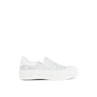 Alexander McQueen Glitter Slip On Sneakers - - Shoes - Damen - Wei&szlig; - 38 EU