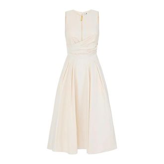 Elisabetta Franchi Kleid aus Taffetavoile - - Dresses - Damen - Beige - XS