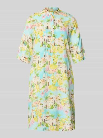 Emily van den Bergh Knielanges Kleid aus Viskose mit 3/4-Arm