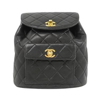 Chanel Pre-owned Lammfell Rucksack - - Pre-owned - Damen - Schwarzk - ONE SIZE