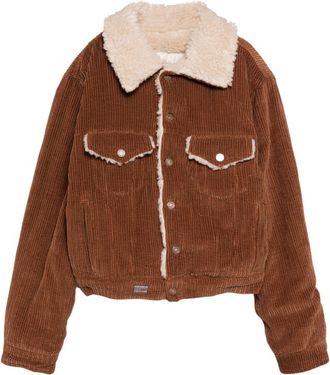 ERL Cordjacke mit Shearling - Braun
