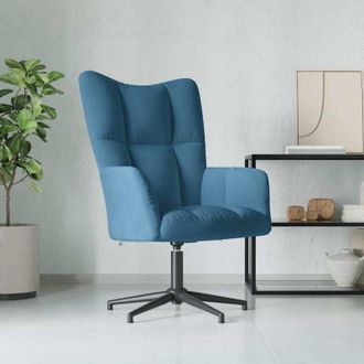 vidaXL Chaise de relaxation Bleu Velours vidaXL