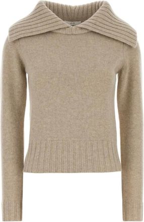 Co Femme, Pulls, Beige, Taille: 38 FR Pull &agrave; Col C&ocirc;tel&eacute;