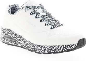 Skechers Baskets UNO pour Homme - Suited on Air, Blanc., 42.5 EU