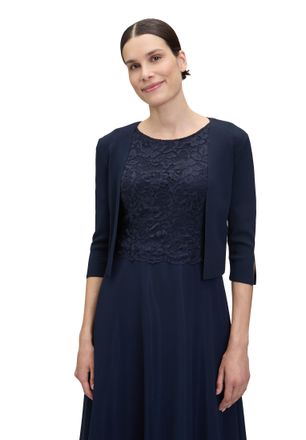 Vera Mont Damen Strickbolero Langarm Night Sky,XXL
