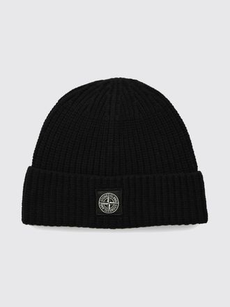 Stone Island Bonnet beanie en laine vierge c&ocirc;tel&eacute;e avec logo Compass