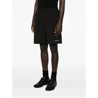 Calvin Klein Logo-Print Technical Shorts - Black