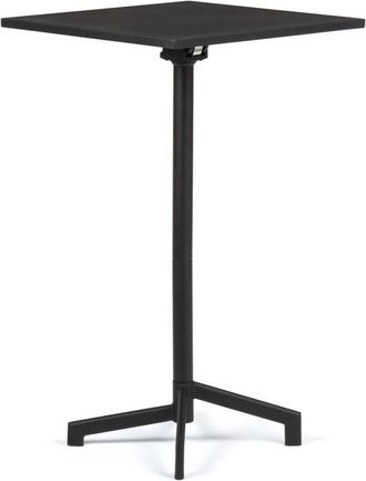 Sklum Sklum - Dely 60x60 cm quadratischer Stehtisch, klappbar und in 2 Höhen umbaubar, aus Stahl Schwarz