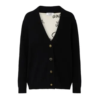 Liu Jo Femme, Pulls, Noir, Taille: 42 FR Ecs Maglia Aperta M/L Foderata