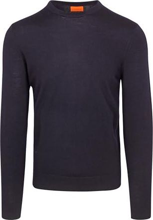 Suitable Pull en laine m&eacute;rinos sable, taille - homme - v&ecirc;tements - coupe moderne - laine m&eacute;rinos - parfait pour lautomne et lhiver, Bleu, Bleu fonc&eacute;, XL