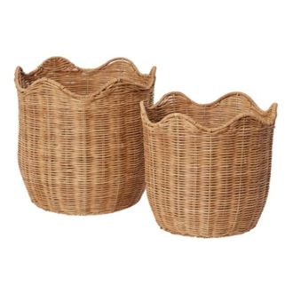 Broste Copenhagen Paniers de rangement en rotin Lola - Set de 2 Broste Copenhagen