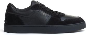 Tod's Tods Low-Top Sneaker - Black Suede And Leather Basketball Sneakers - Gr. 7 - in Schwarz - für Damen