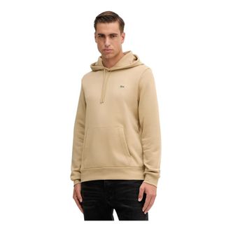 Lacoste Sweat &agrave; capuche en molleton de coton - Homme - Sweatshirts et sweats &agrave; capuche - Beige - Taille: 3XL