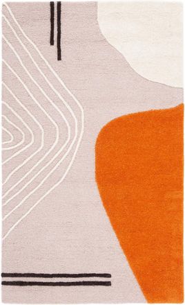 Safavieh Geometrisch Wohnzimmer, Esszimmer, Schlafzimmer - Rodeo Drive, Mittlerer Stapel, Elfenbein/Hellrosa, 91 X 152 cm