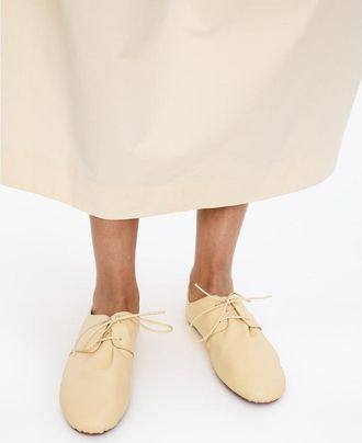 Arket Schn&uuml;rschuh Aus Weichem Leder -Gelb