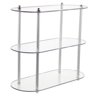 Cabilock Abnehmbares Transparentes Aufbewahrungsregal aus Robustem Material Multifunktionales Desktop Arrangement f&uuml;r Bad Wohnzimmer Vielseitiger Ordnungshelfe