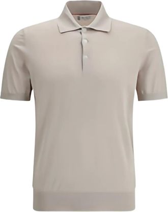 Brunello Cucinelli short-sleeve polo shirt - Nude