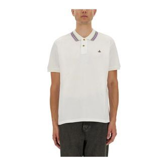 Vivienne Westwood Polo-Shirt mit Kontraststreifen - - Tops - Herren - Wei&szlig; - M