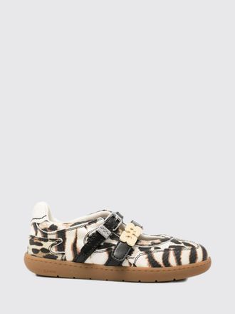 Ganni Sporty Mary Jane Ballerinas mit Animal-Print und Butterfly-Logo