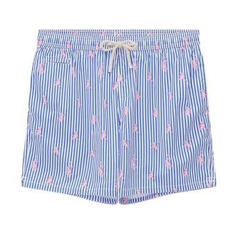 MC2 Saint Barth Gestreifte Badeshorts mit Affen-Motiv - - Swimwear - Herren - Blau - L